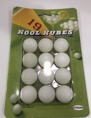 NOS Vintage Hyman Kool Kubes 12 Reusable Ice Cubes Golf Balls New | eBay