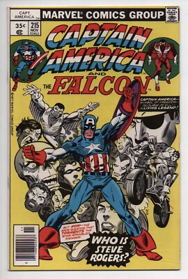 Captain America And The Falcon 215 Marvel Comic Book 1977 Who Is Steve ...