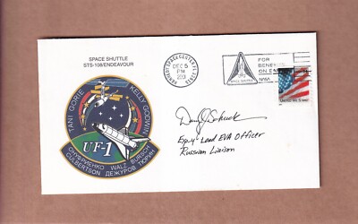 STS-108 12/5/2001 Launch Cover signed Daryl J Schuck, Exp-4 Lead ...