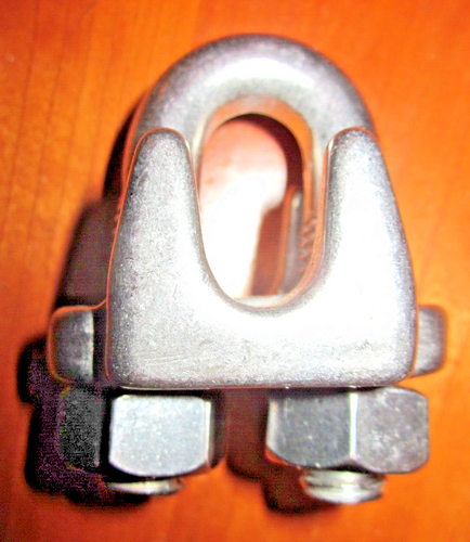 (6 EA)-1/2 In M12 Wire Rope Cable Clip Clamp Stainless Steel U Bolt ...