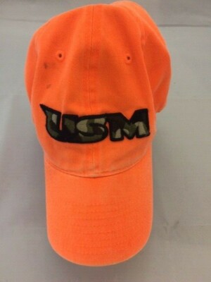 Bright Orange w/ Camo "USM" ~ Baseball Cap | eBay