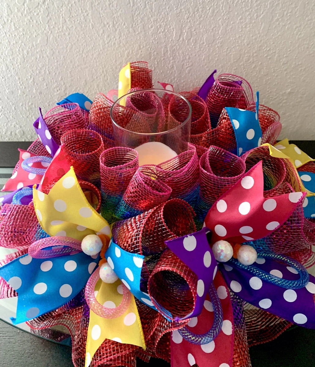 Deco Mesh Ribbon Centerpieces Ideas