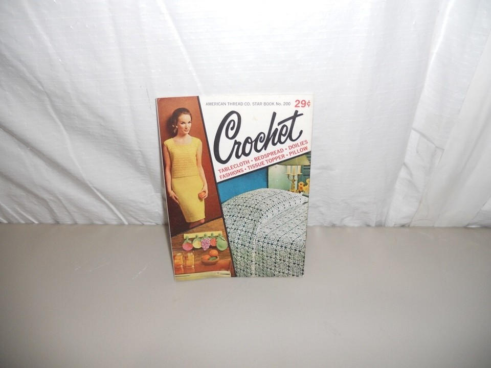 Vintage American thread Co. Star book #200 Crochet softcover | eBay