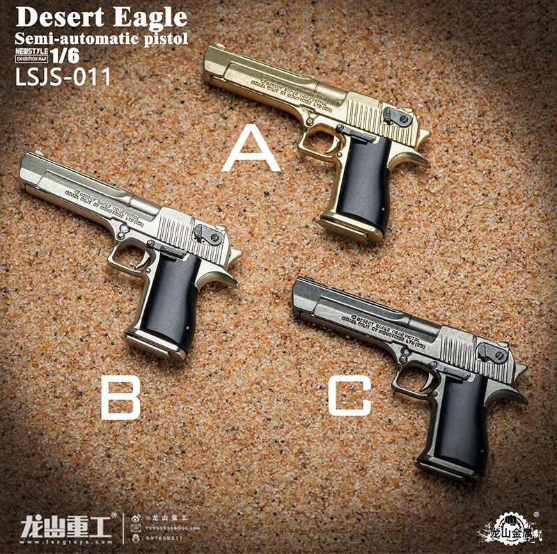1/6 Alloy Desert Eagle Pistol Handgun Weapon Model Toys Fit 12" Action ...
