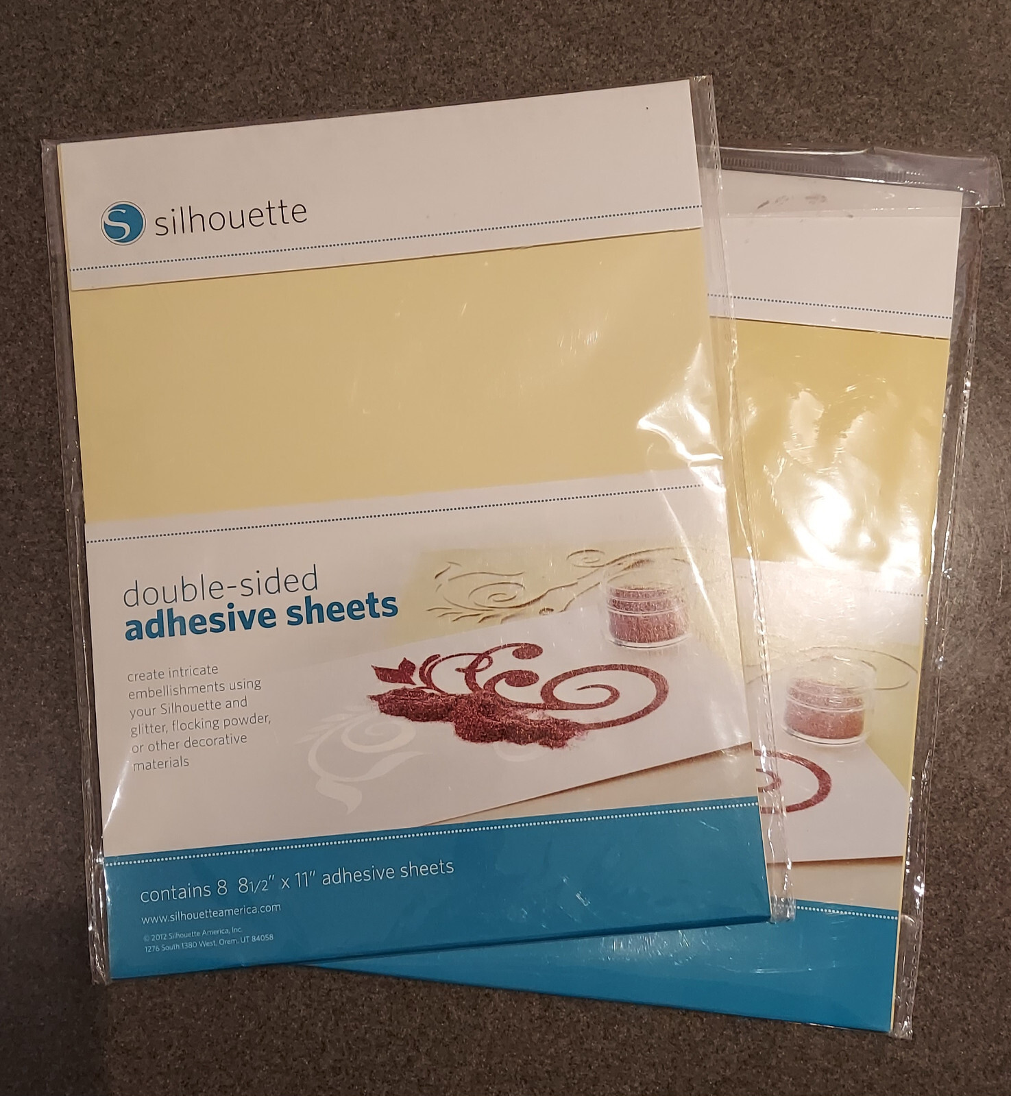 Lot of 2 Packs Silhouette Cameo DOUBLE SIDED ADHESIVE SHEET SETS | eBay