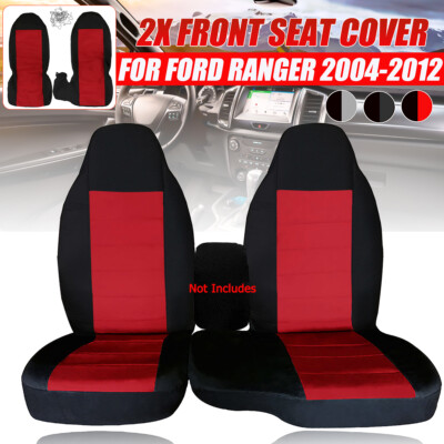 2004-2012 Ford Ranger Red Front Car Seat Covers 60/40 Hiback With ...
