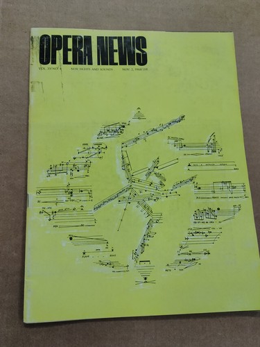 Opera News Magazine November 2 1968 New Sights M103 | eBay
