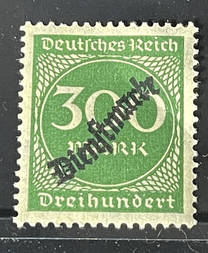 GERMANY DEUTSCHES REICH 300 MARK DIENSTMARKE OVERPRINT UNUSED MNH OG ...