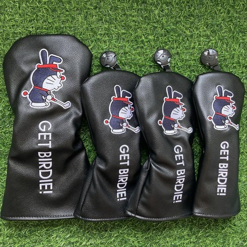 4-Piece Set Doraemon Golf Club Head Cover 1 3 5 Ut Black | eBay