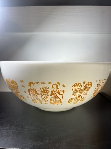 Pyrex Amish Butterprint Orange Pumpkin 444 4qt Mixing Bowl Rare | eBay