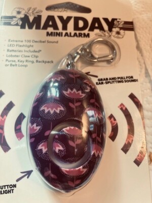 NEW MayDay Mini Alarm Emergency Personal Safety 100 Decibels LED ...