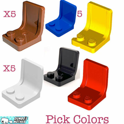 Lego Minifigure Seat Car Vehicle Chair 2x2 Red White Red Brown Black ...