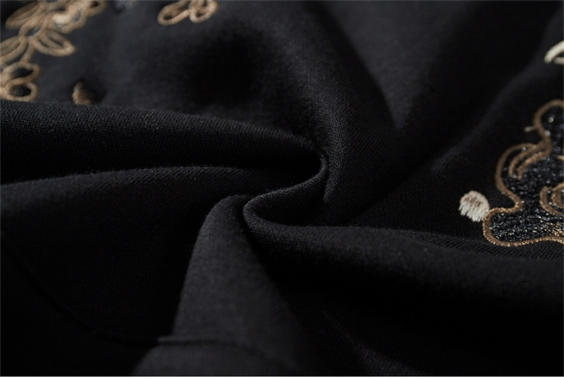 Myth Nine Tailed Fox Fashion Hoodie Embroidery Black Hoodie Pullover ...