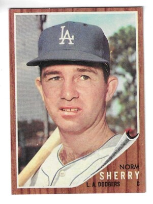1962 Topps - #238 Norm Sherry Dodgers Near Mint ------WILL COMBINE ...