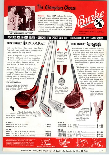1956 PAPER AD Chick Harbert Aristocrat Autograph Model Golf Clubs Woods ...