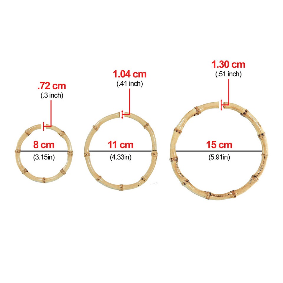 Natural Bamboo Hoops for Crafting Macramé, Dreamcatchers, Plant Hangers ...