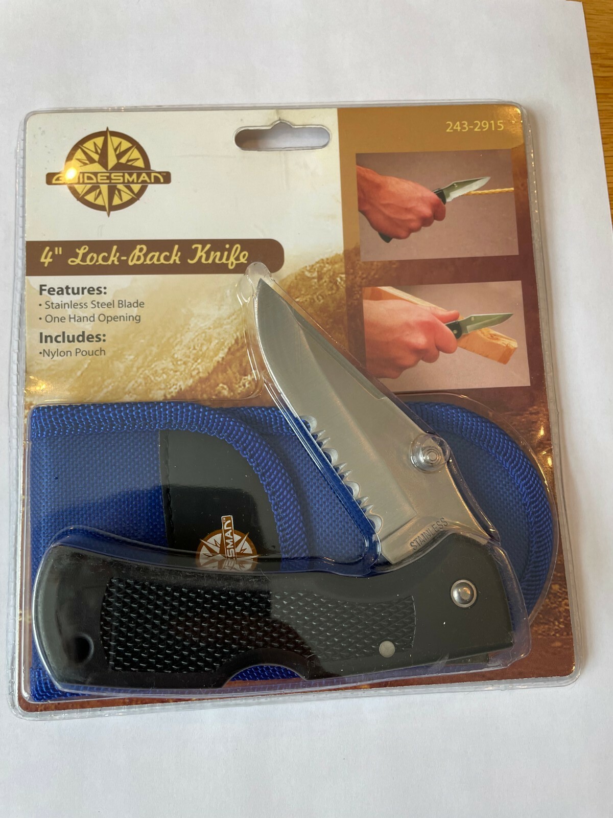 Guidesman 4" Combo Blade Lock-Back Knife W/ Nylon Pouch - NIP | eBay