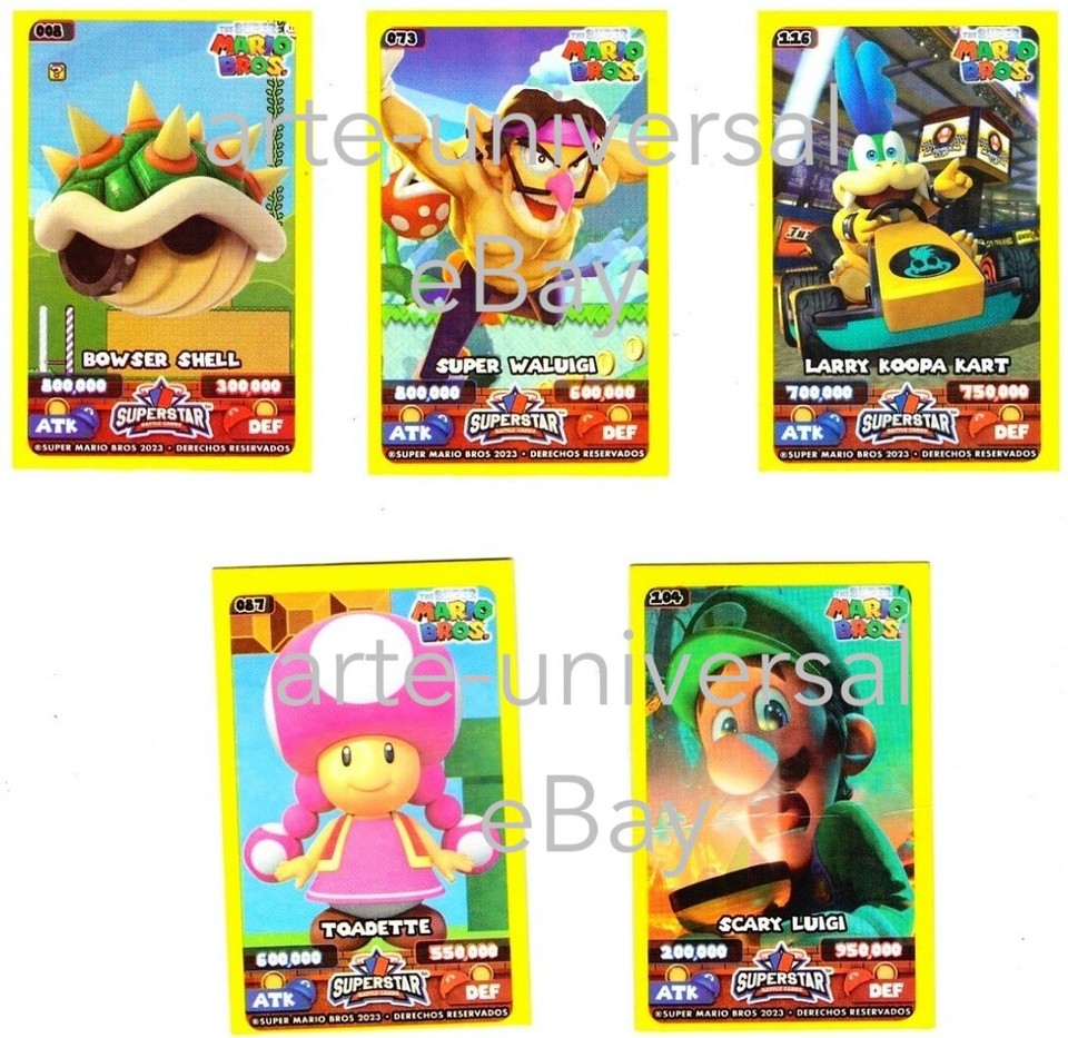 60 PACKS (300 cards) MARIO BROS SUPERSTAR Mexico Trading Cards TCG | eBay
