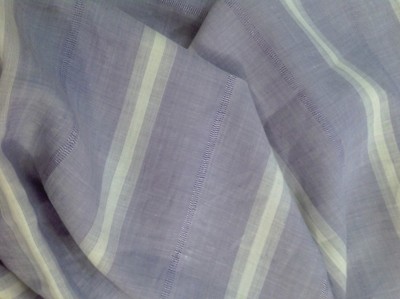 100% Ramie Linen Woven Fabric Yarn Dyed White & Dobby Weave Stripe ...