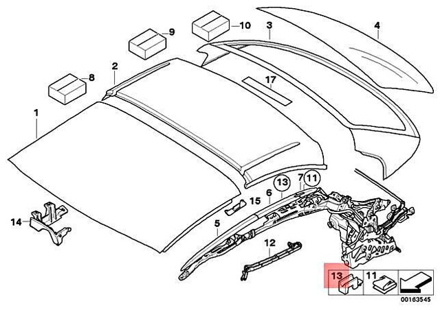 Genuine BMW Mounting Kit Roof Rail 541013 54377187747 for sale online ...