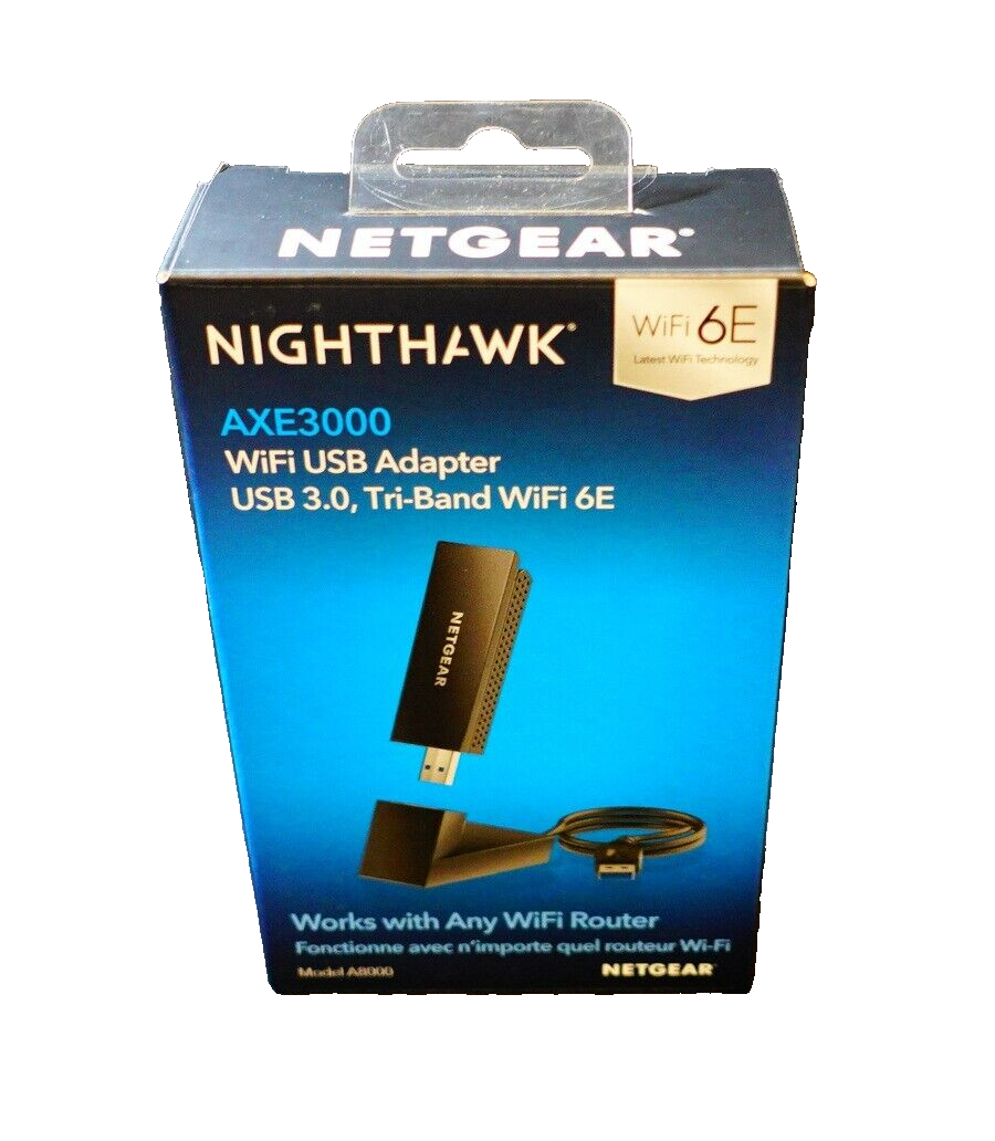 Netgear A8000 Nighthawk AXE3000 WiFi USB Adapter - USB 3.0 Tri-Band WiFi 6E | eBay