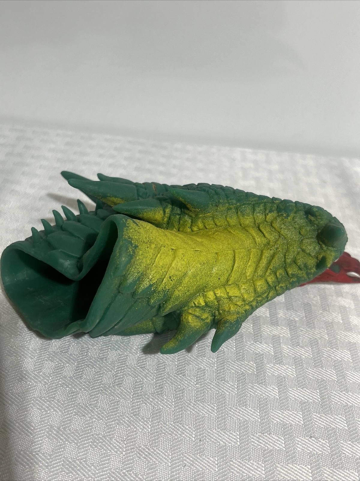 Lot of 2 Soft Rubber Hand Puppet : GREEN FIRE BREATHING DRAGON AND ...