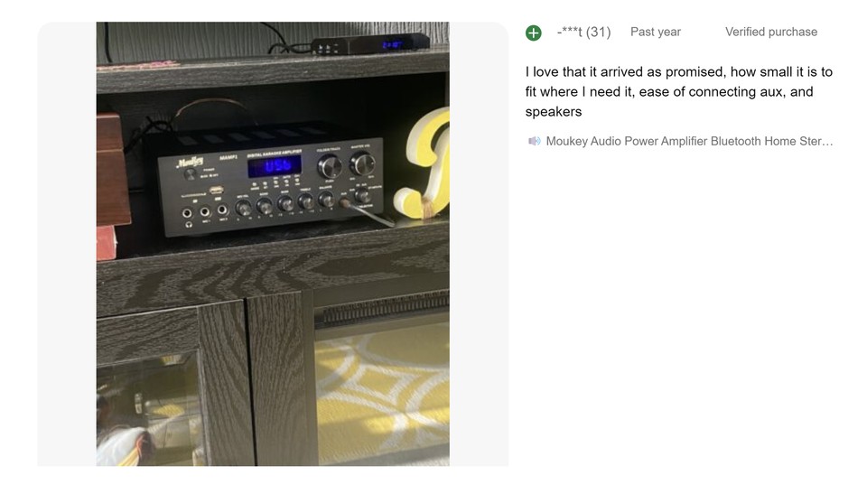 Moukey MAMP1 400W Audio Power Amplifier 2 Channel Amp Stereo Receiver ...