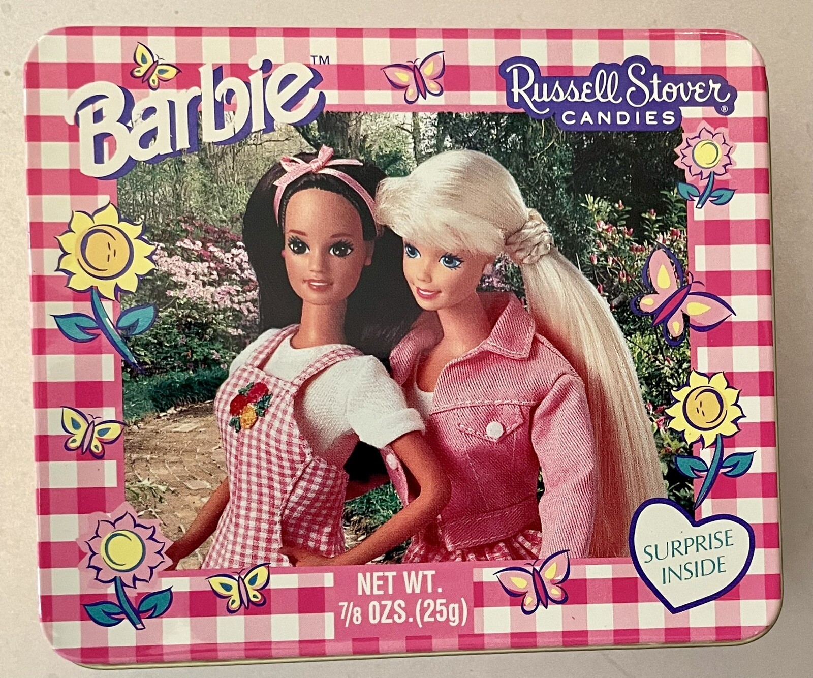 Barbie & Friend Russell Stover Candies Tin With Stamper Stickers ...