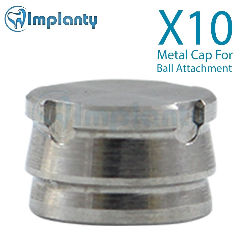 X10 Metal Cap Housing For Ball Attachment Overdenture Dental Ø2.5mm ...