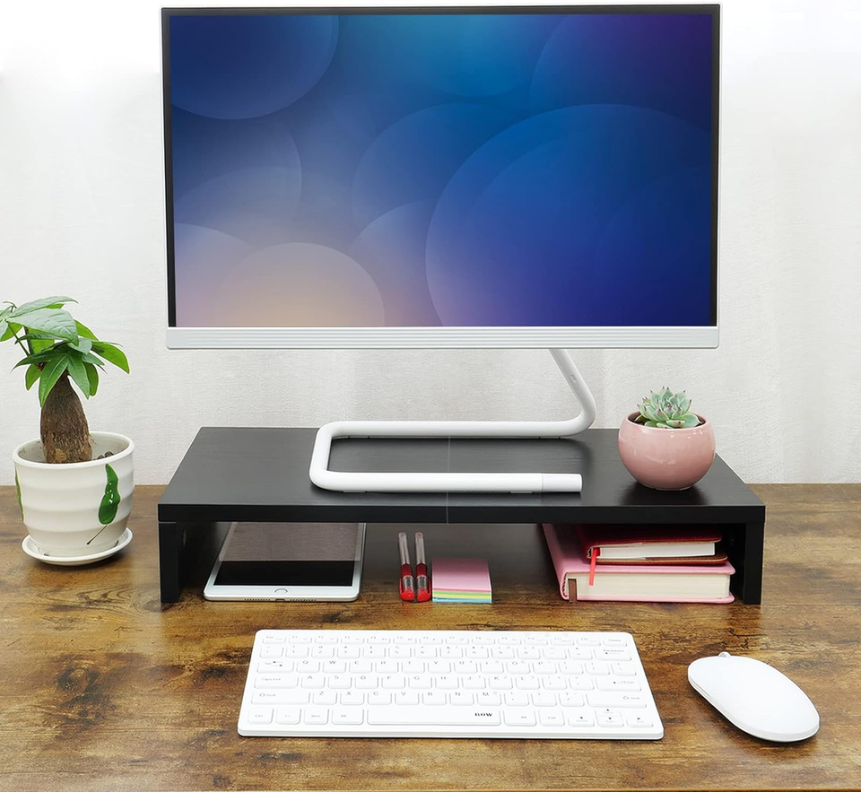 Monitor Riser,Wood TV Riser,Computer Riser for Desk 20 Inch Monitor ...