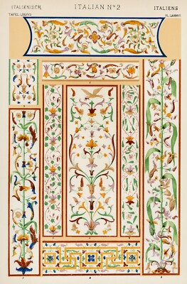 Poster Decor.Home interior design pattern motif.Room Wall art.Italian ...
