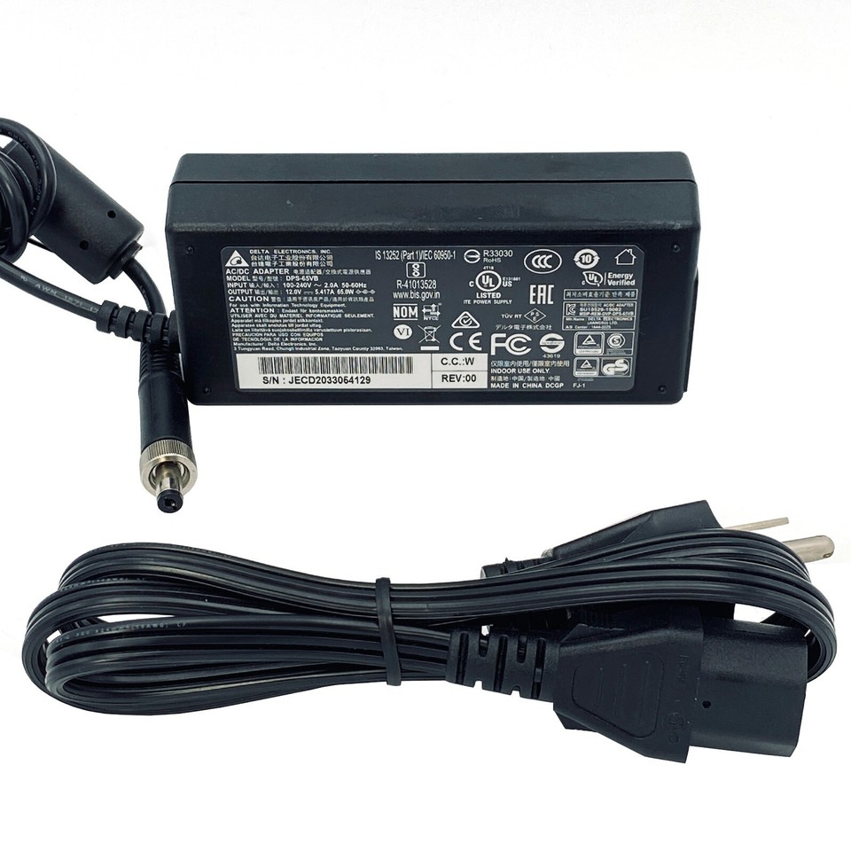 Genuine Delta AC Adapter DPS-65VB 12V 5.417A 65W Screw Lock Power ...