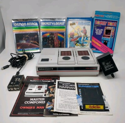 Mattel Intellivision II 2 Console, Manual & Games Lot Retro 1982 ...
