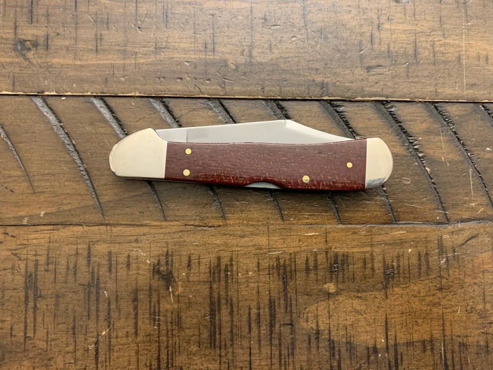 CASE XX LARGE COPPERLOCK KNIFE DARK RED BURLAP HANDLES w/BOX CS 2025 | eBay