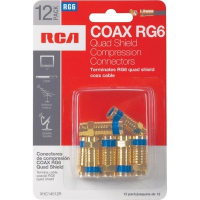 VHC14512R RCA Quad Shield Coax Connector Kit (12-Piece) | eBay