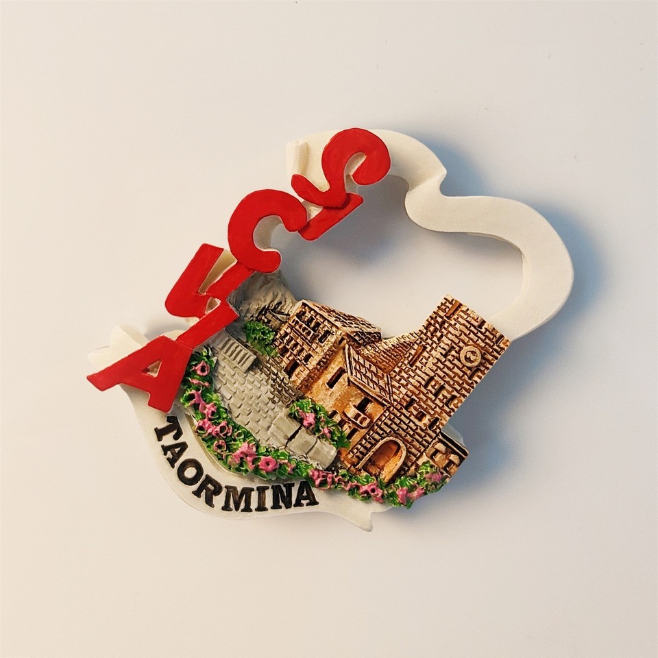 Italy Sicily Taormina Mountain City Tourist Souvenir 3D Resin IDEA ...