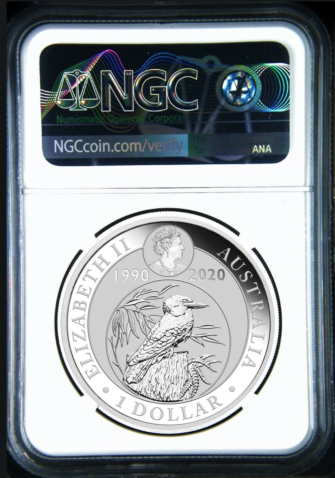 2020 30th Ann. Kookaburra 1oz Silver Coin ORCHID Privy NGC MS70 ANDA ER ...