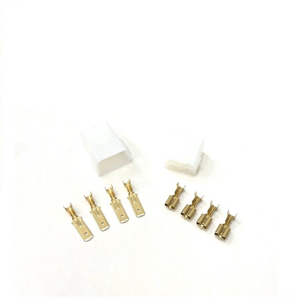 4 Way Multi Way Connector Housing Kit - 6.3mm Spade Terminals Male ...