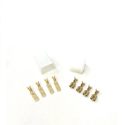 4 Way Multi Way Connector Housing Kit - 6.3mm Spade Terminals Male ...