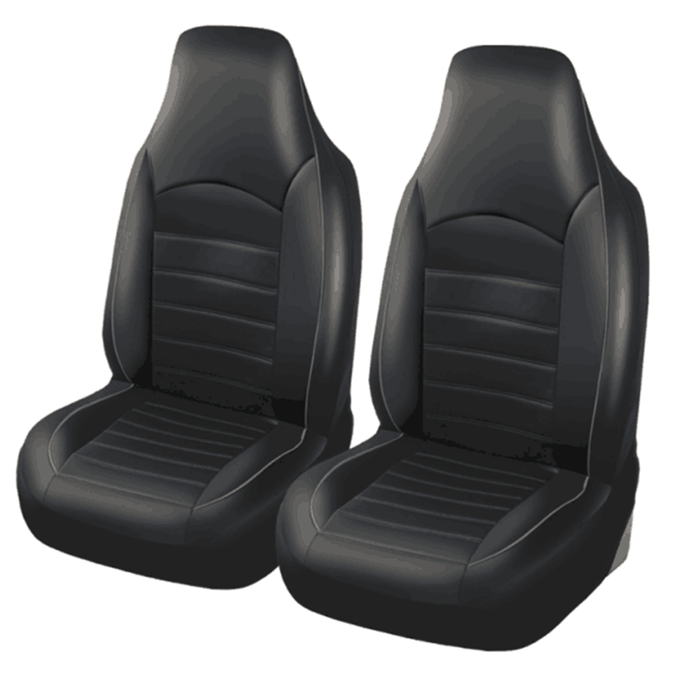 PU Leather Car Seat Covers Protector Cushion Front Cover For High Back ...