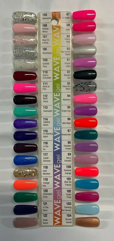 wave gel & dipping color chart Color Sample Chart Palette Display NEW ...