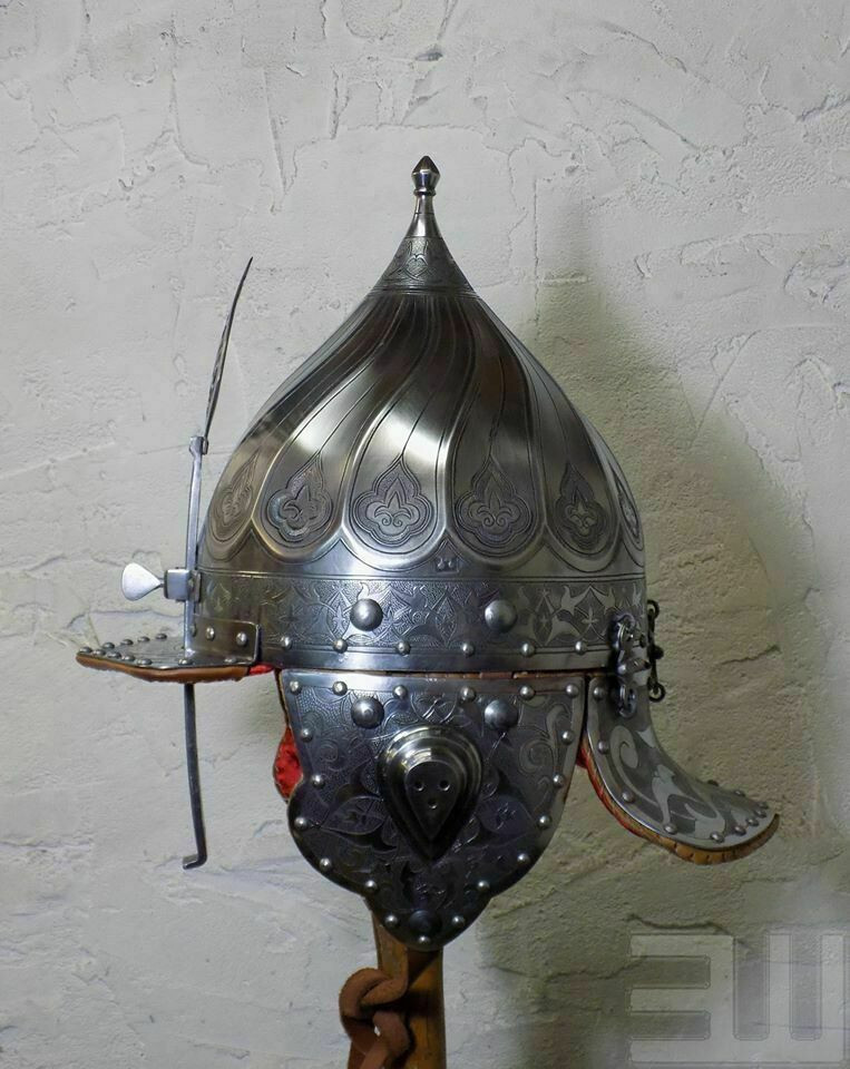 Handmade 16Ga Steel Medieval Ottoman Helmet Islamic Knight Historical ...