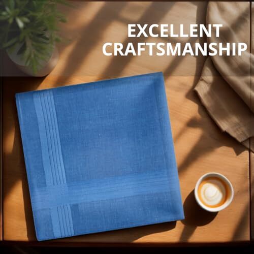 8 Pack Men's Handkerchiefs Cotton Handkerchiefs for Men 16 inch Large ...