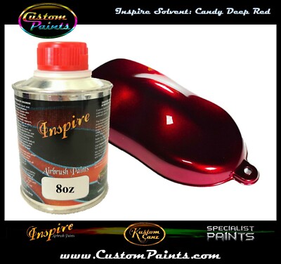 INSPIRE AIRBRUSH CANDY DEEP RED 8oz (SOLVENT), CUSTOM PAINT, HOK ...