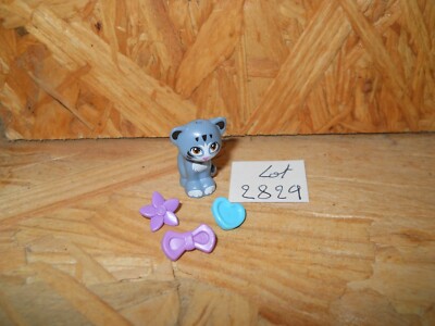 #2829# LEGO FRIENDS ANIMAL 1 FIGURINE CHAT GRIS BLEU AVEC ACCESSOIRES ...