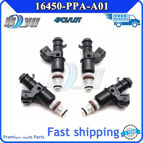 16450-PPA-A01 Set of 4pcs New Fuel injectors For Keihin Honda Acura ...