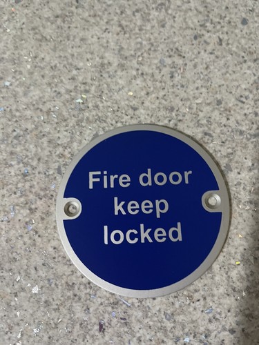 Fire Door Signs Round Metal SSS FIRE DOOR KEEP LOCKED | eBay