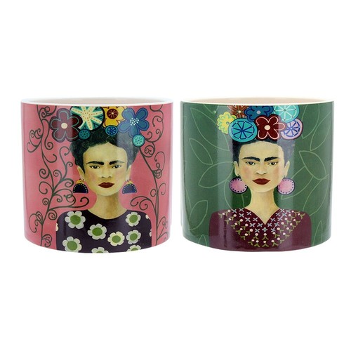 Set of 2 Frida Kahlo Pot Garden Flower Planter Nursery Outdoor Indoor ...