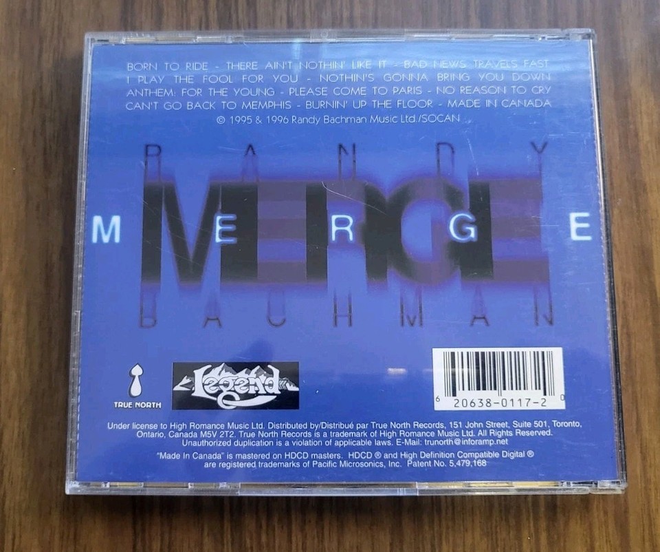 Randy Bachman - Merge CD Album (True North, 1996) EX | eBay
