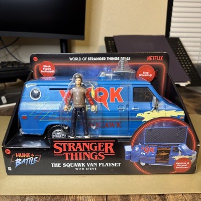 WORLD OF STRANGER THINGS WSQK THE SQUAWK VAN PLAYSET & STEVE HARRINGTON ...